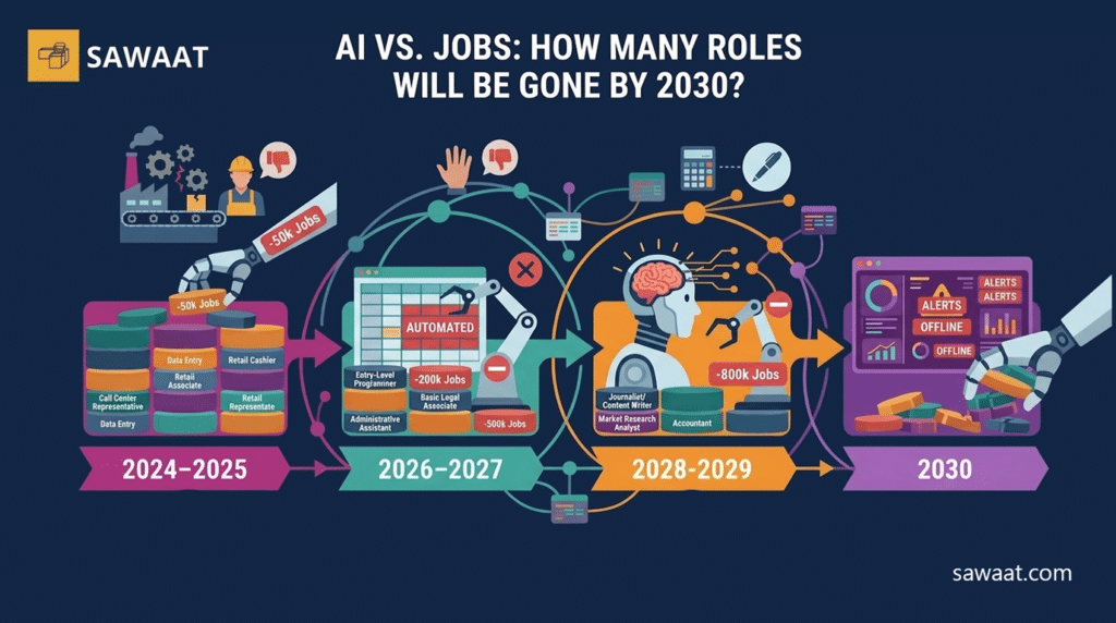 AI vs. Jobs: How Many Roles Will Be Gone by 2030? - Sawaat